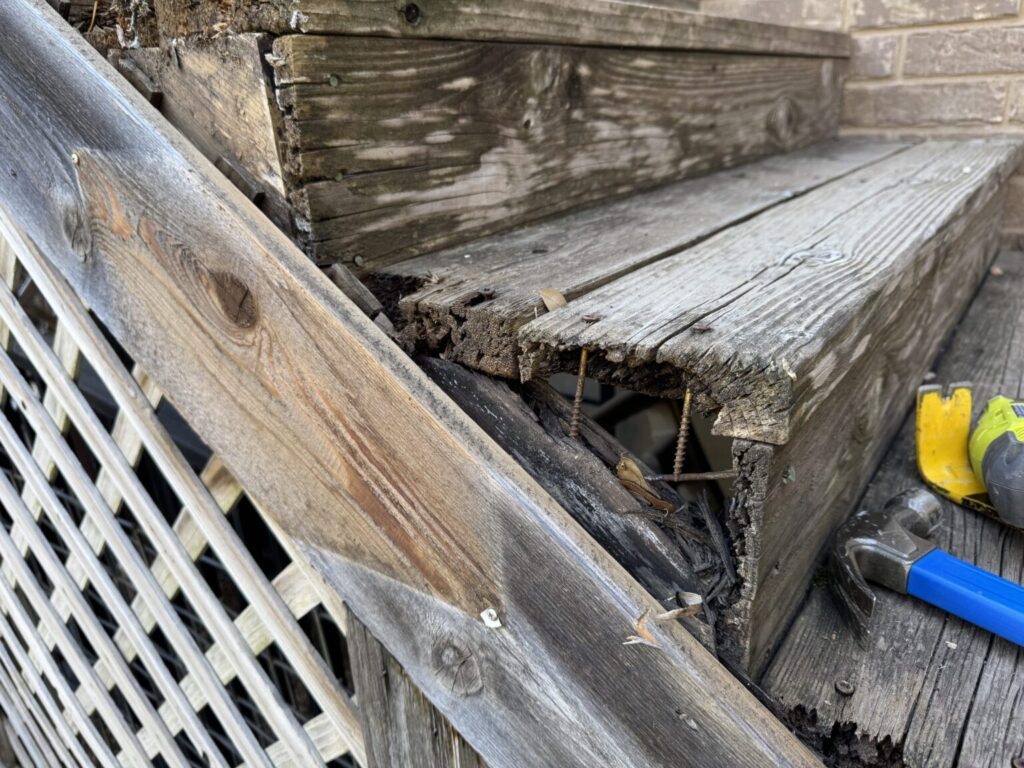 How My Wooden Patio Stairs Rotted After Only 6 Years – What Next ...